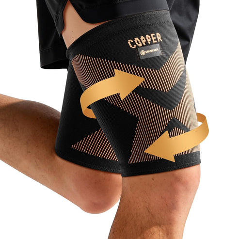 Copper-Infused Thigh Compression Sleeves 1 Pair – Soloever