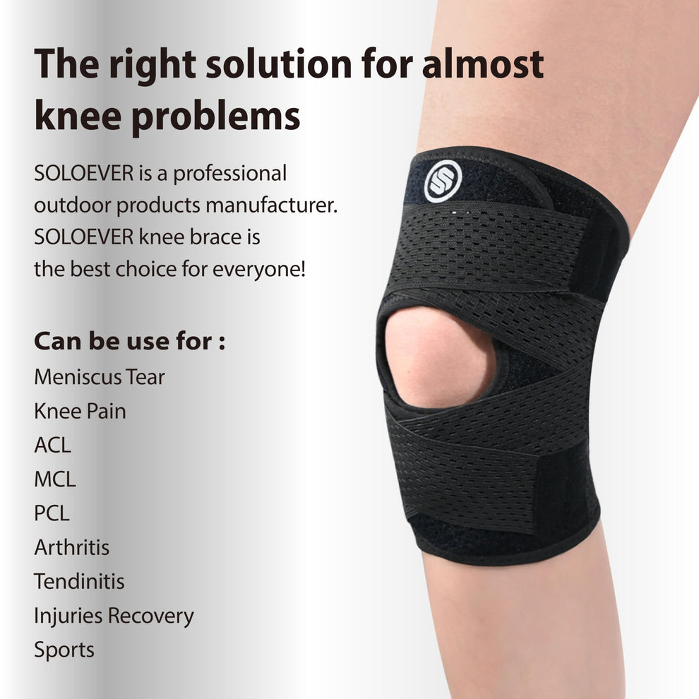 Knee Brace with Side Stabilizers for Knee Pain, Adjustable Knee Suppor ...